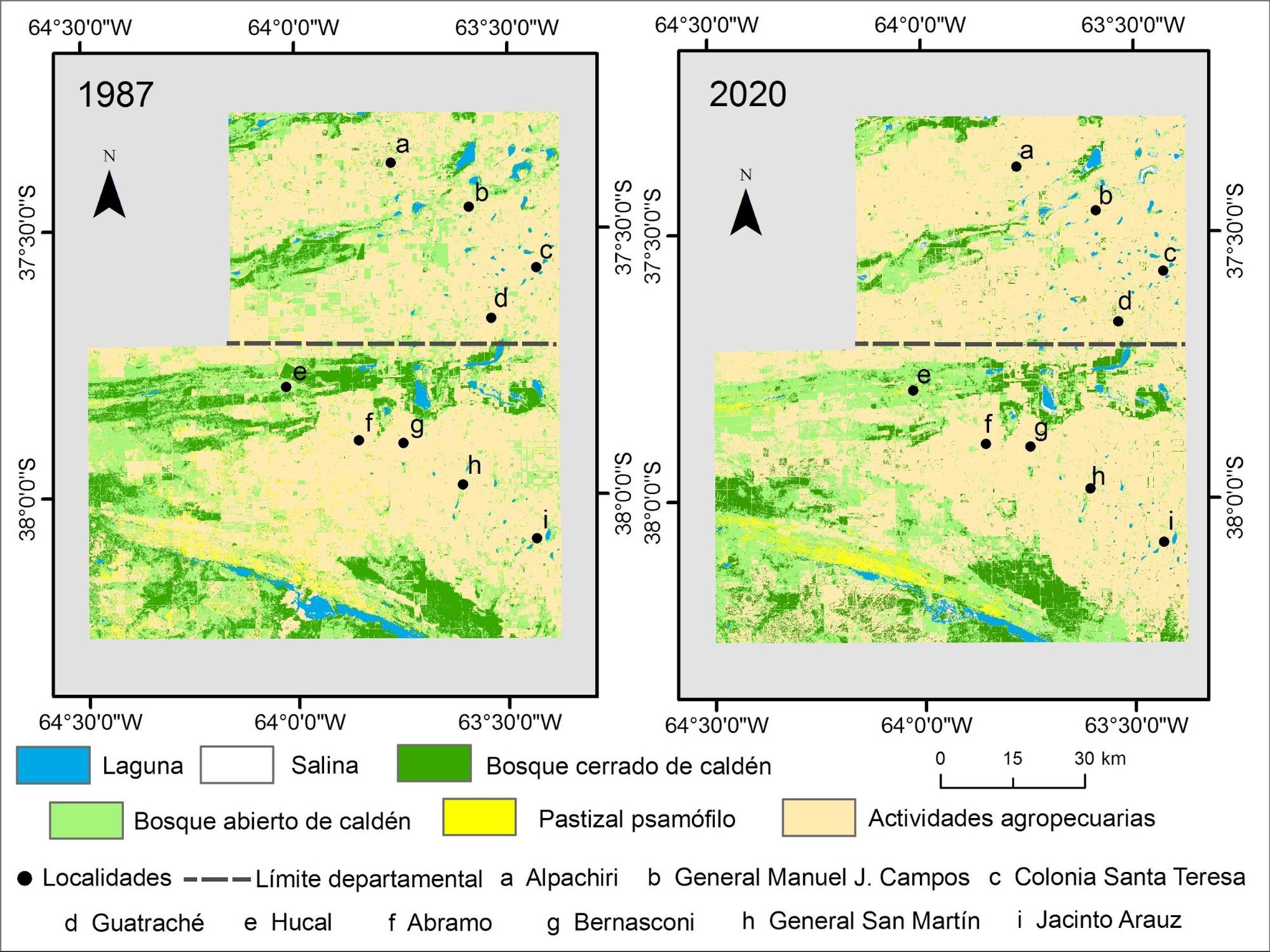 Fuente: Elaboración propia sobre la base de imágenes satelitales del USGS.